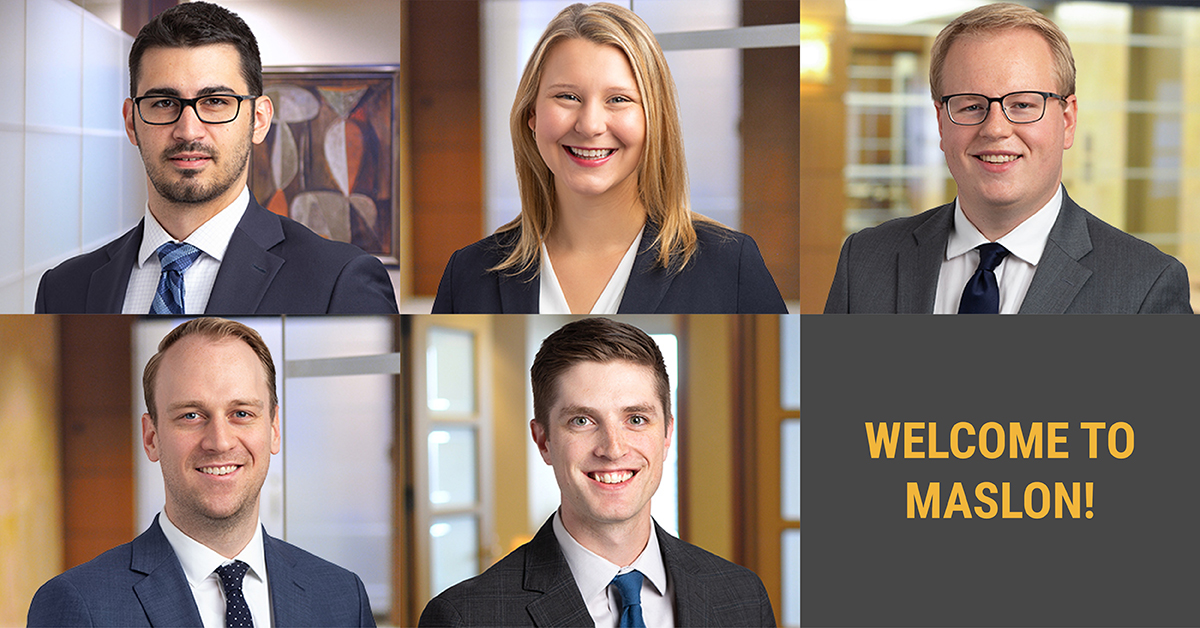 Maslon Welcomes Nathaniel Ajouri, Anna Barton, Clayton Carlson, Jeremy ...