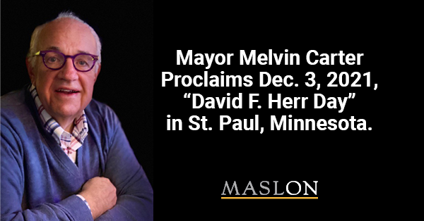 St. Paul Mayor Carter Proclaims Dec. 3, 2021, David F. Herr Day to ...