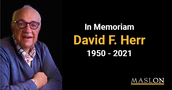IN MEMORIAM: David F. Herr, 1950-2021 | Maslon News | Maslon LLP
