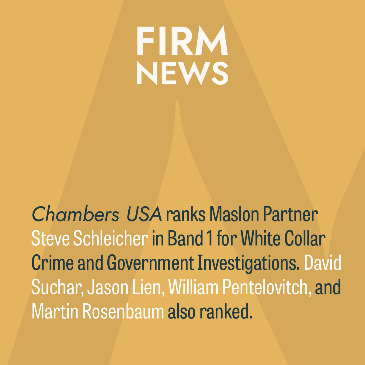 Maslon Recognized as Leading Minnesota Firm in Chambers USA 2023; Steve ...