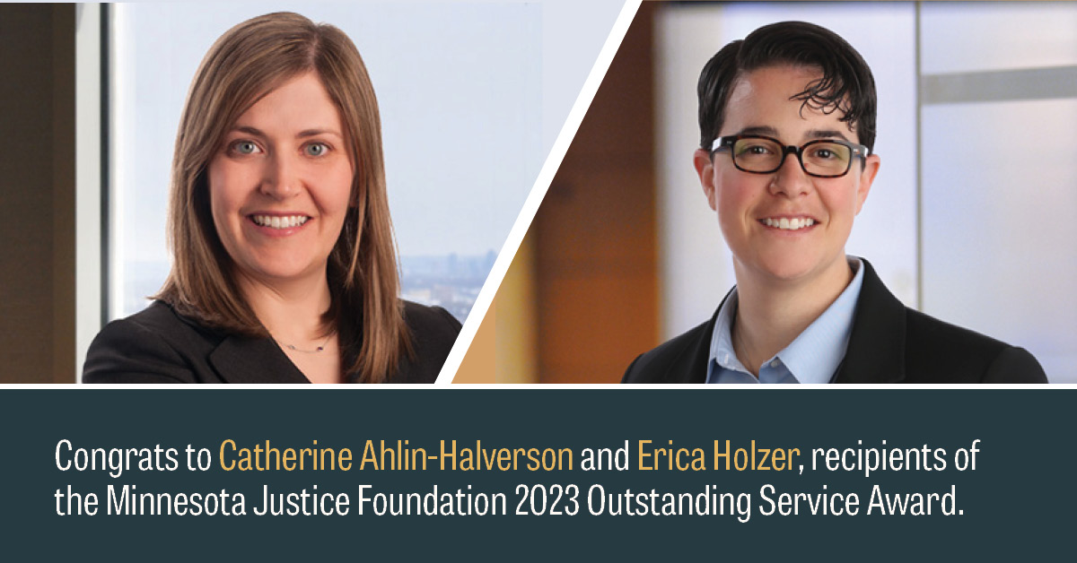 Erica Holzer and Catherine Ahlin-Halverson Honored with Outstanding ...