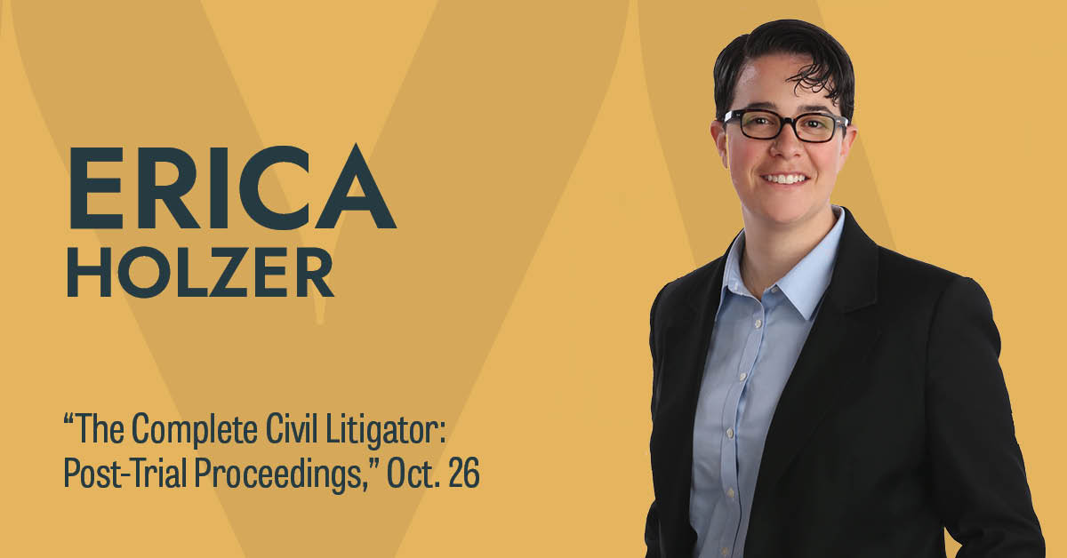 Erica Holzer Presents Session on Post-Trial Proceedings for Minnesota ...