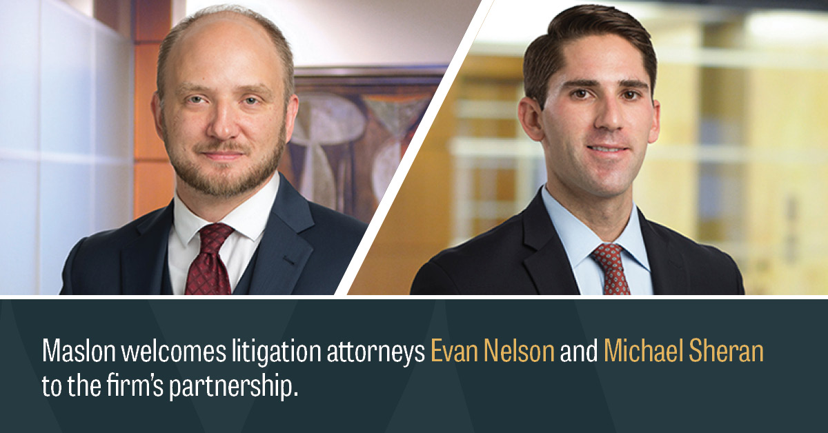 Maslon Elects Attorneys Evan Nelson and Michael Sheran to the Firm's ...