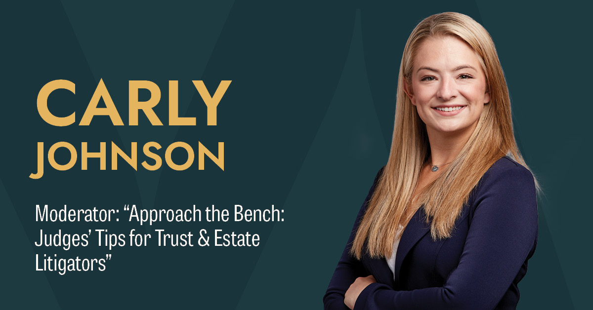 Carly Johnson to Moderate Minnesota State Bar Association Judges CLE ...