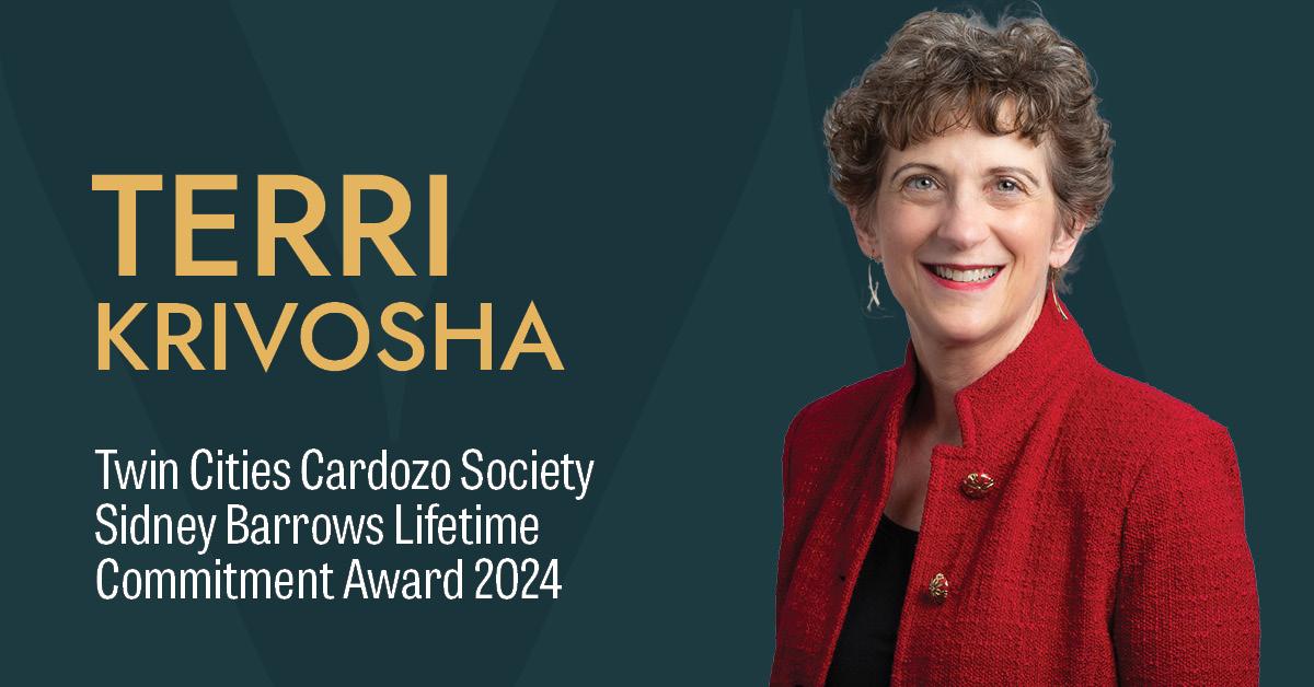Terri Krivosha to Receive Twin Cities Cardozo Society's 2024 Sidney ...