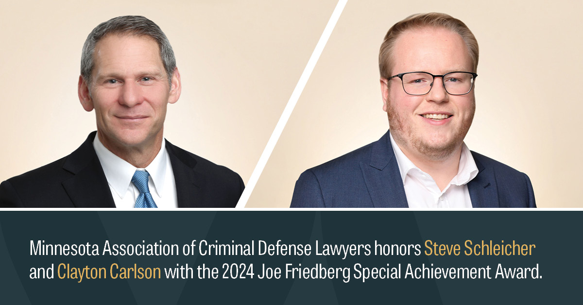 Steve Schleicher and Clayton Carlson Honored with Joe Friedberg Special ...