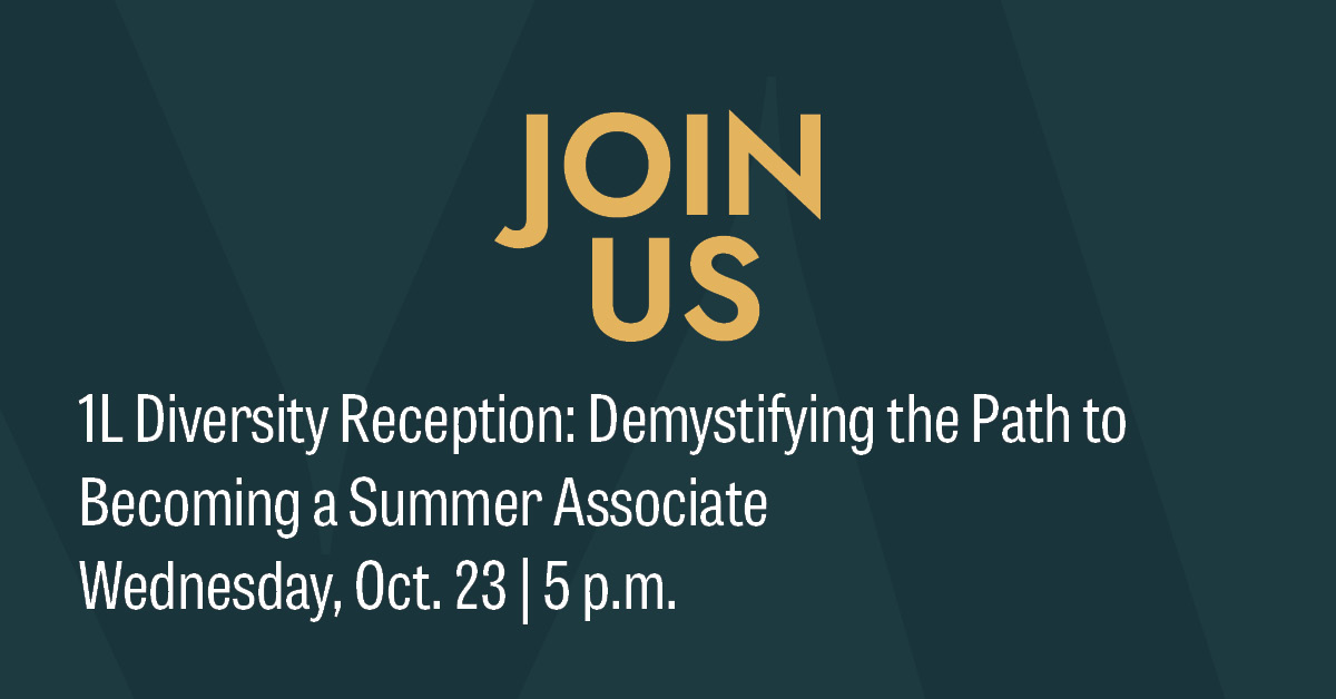 Maslon's Annual 1L Diversity Reception: Demystifying the Path to ...